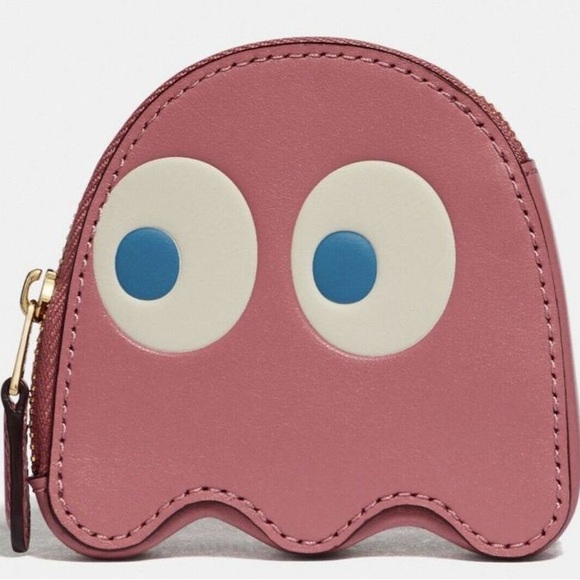 Coach | Bags | Coach Pacman Pink Pinky Peony Ghost Coin Case 4 Leather ...